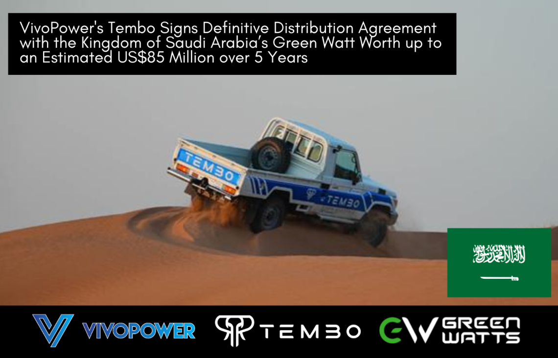 VivoPower’s Tembo Signs Definitive Distribution Agreement with the ...